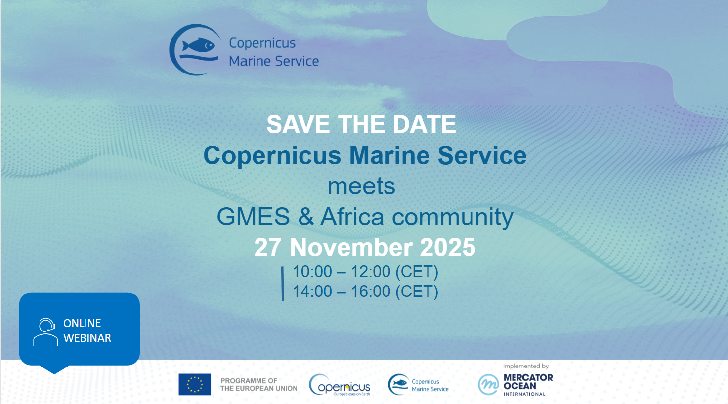 Copernicus Marine Service meets GMES & Africa Community